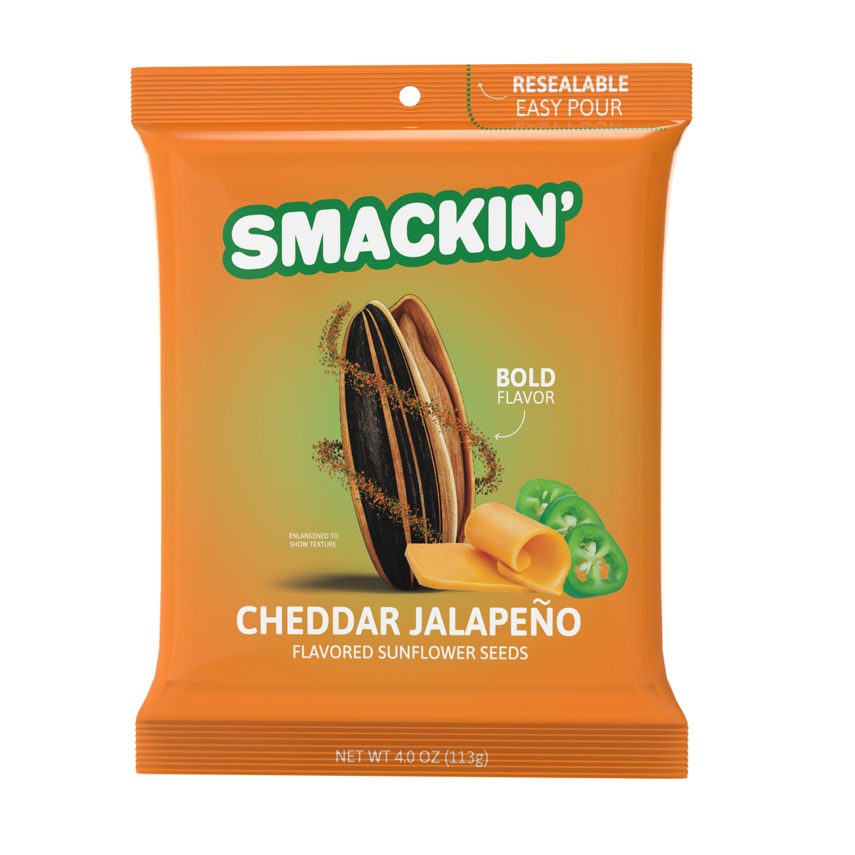 SMACKIN' Sunflower Seeds - SMACKIN' Cheddar Jalapeño Sunflower Seeds